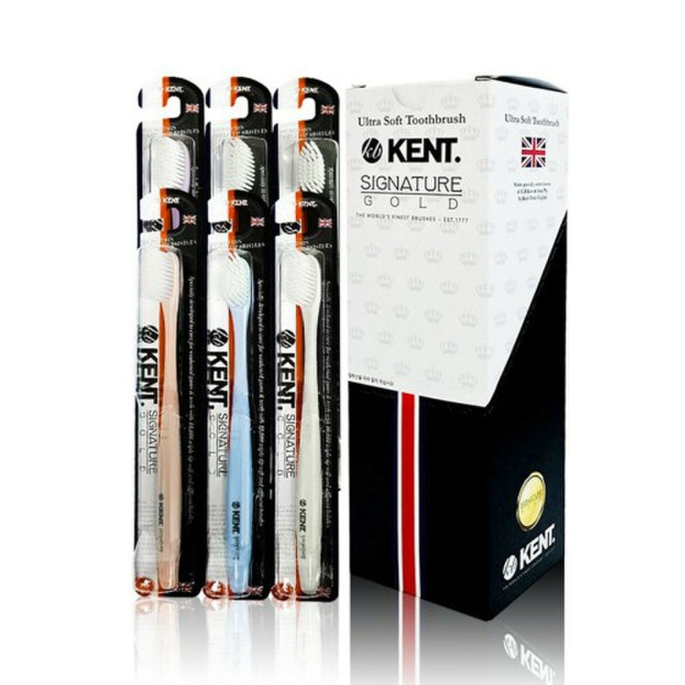 KENT Signature Gold Ulta Soft Toothbrush 6EA 켄트 시그니처골드 초극세모 칫솔 6개입 ...