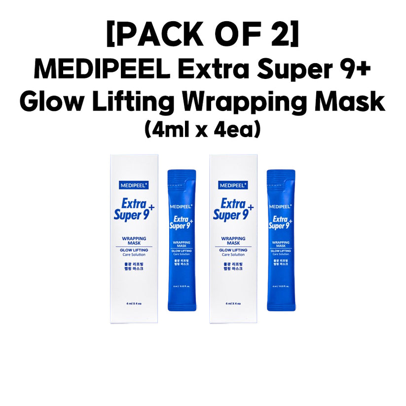 [PACK OF 2] MEDIPEEL Extra Super 9+Glow Lifting Wrapping Mask (4ml x 4 ...