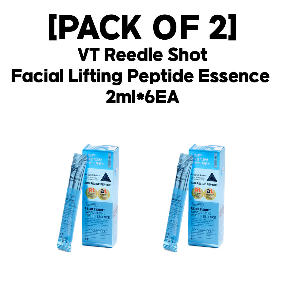 [PACK OF 2] VT Reedle Shot Facial Lifting Peptide Essence 2ml*6EA VT 리 ...
