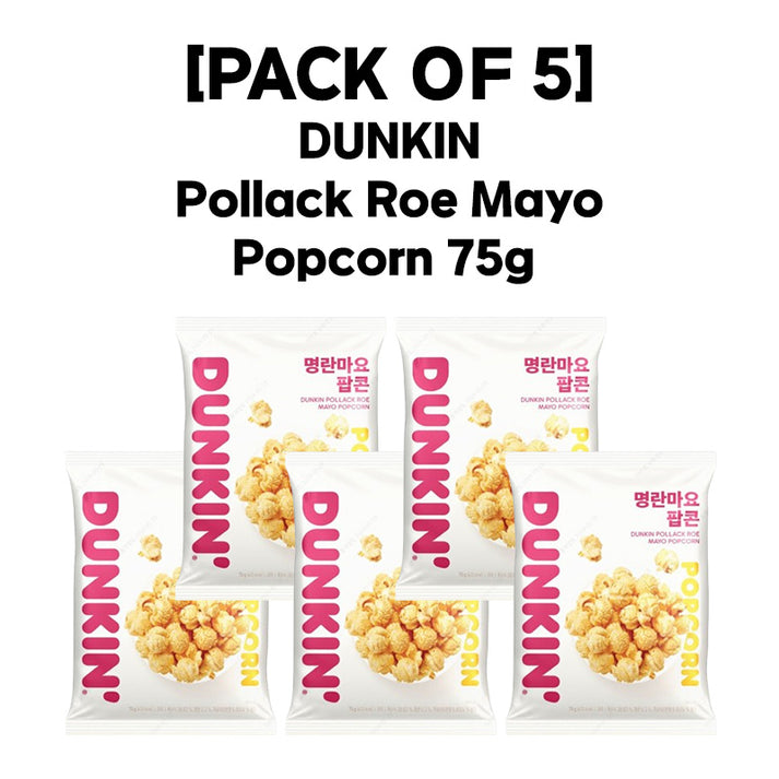 [PACK OF 5] DUNKIN Pollack Roe Mayo Popcorn 75g 던킨 명란마요 팝콘 75g ...